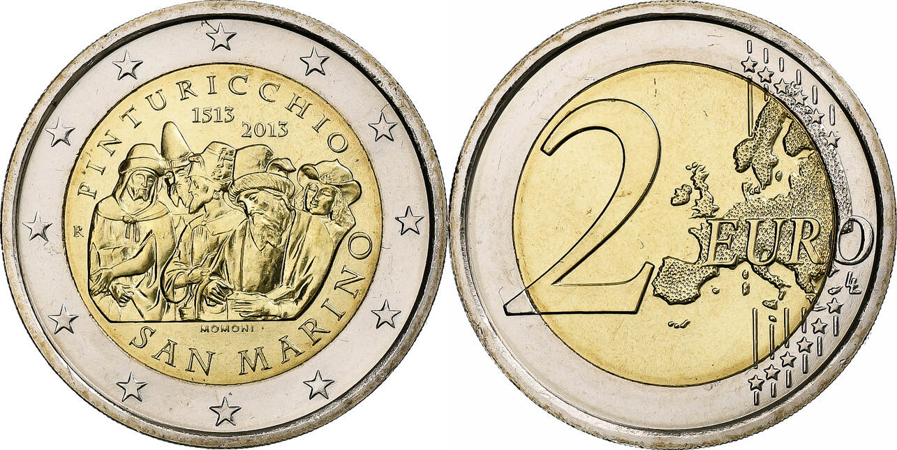 San Marino 2 Euro 2013 Rome Rome, Bi-Metallic, STGL | MA-Shops