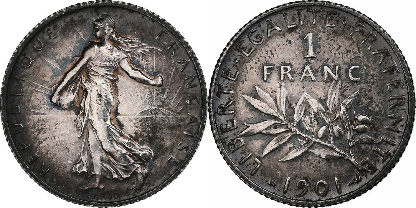 Frankreich Franc 1901 Paris Semeuse, Paris, Silber, VZ, Gadoury:467, KM:844.1 | MA-Shops