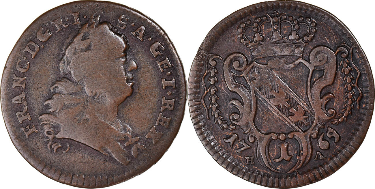 Österreich Pfennig 1765 HA Münze, Franz I, Hall, S+, Kupfer, KM:2001 ...
