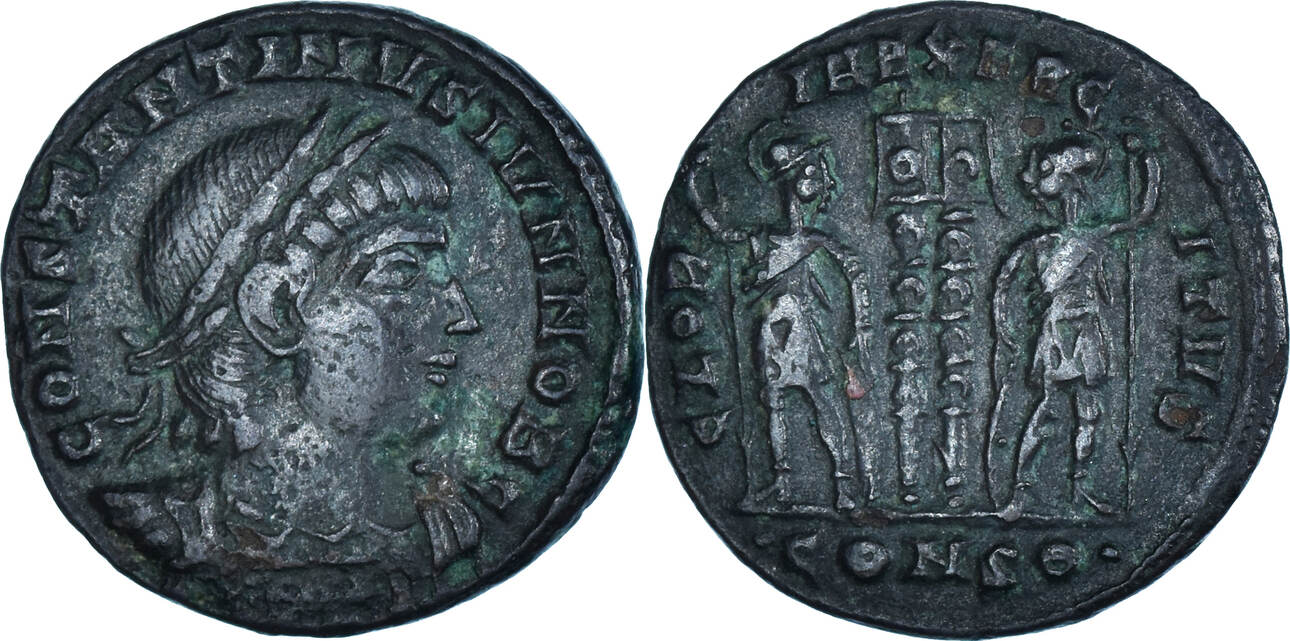 Follis 333-335 Constantinople Münze, Constantine II, Constantinople, SS ...