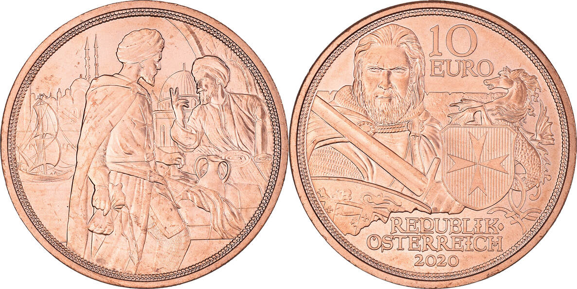Österreich 10 Euro 2020 Vienna Mit Kettenhemd und Schwert, Vienna, STGL ...