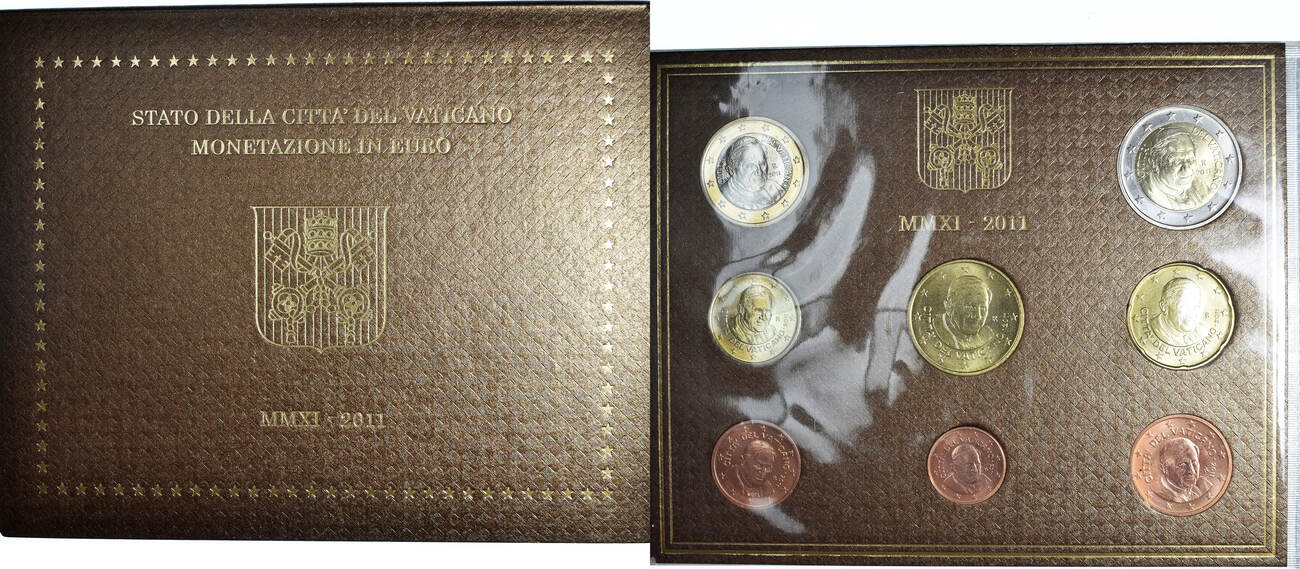 Vatikan 1 Cent to 2 Euro 2011 - Anno MMXI Rome Benoît XVI, Rome, BU ...