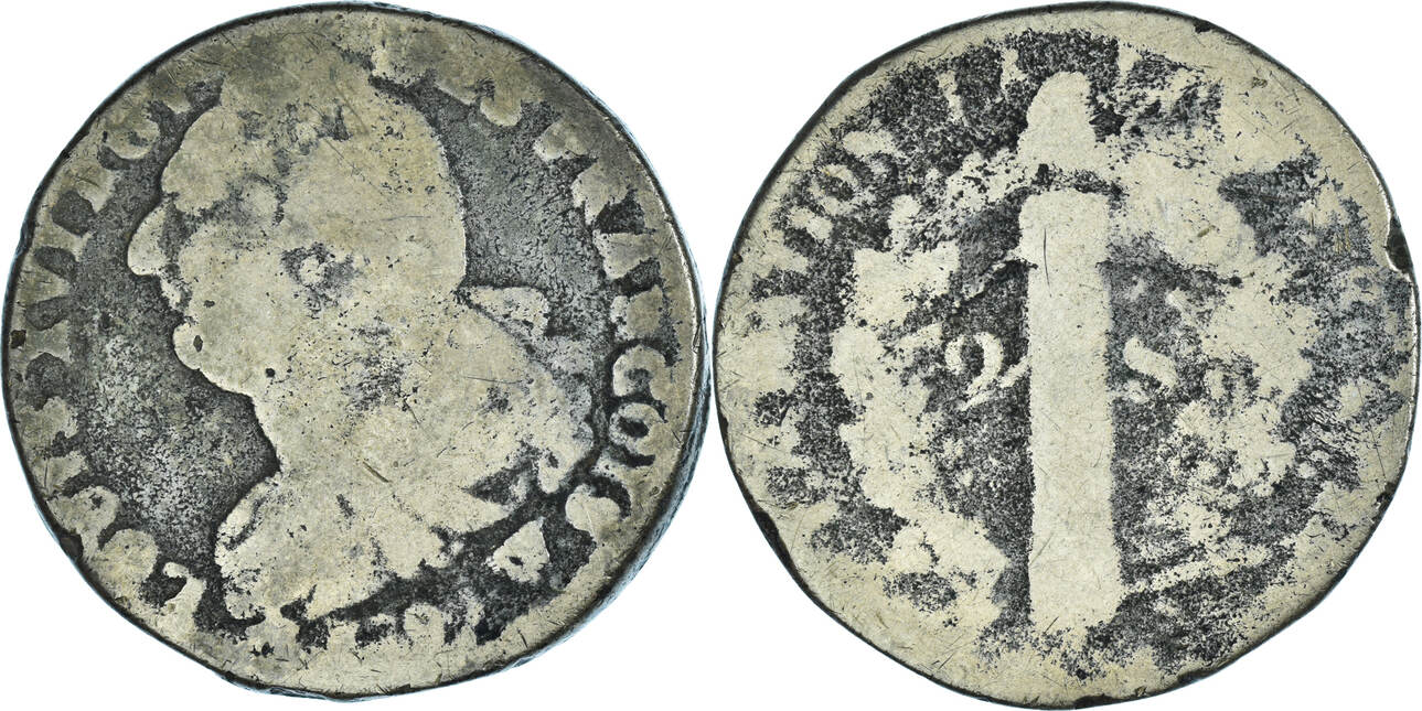 Frankreich 2 sols François 1792 Arras Münze, Louis XVI, Arras, SGE+ ...