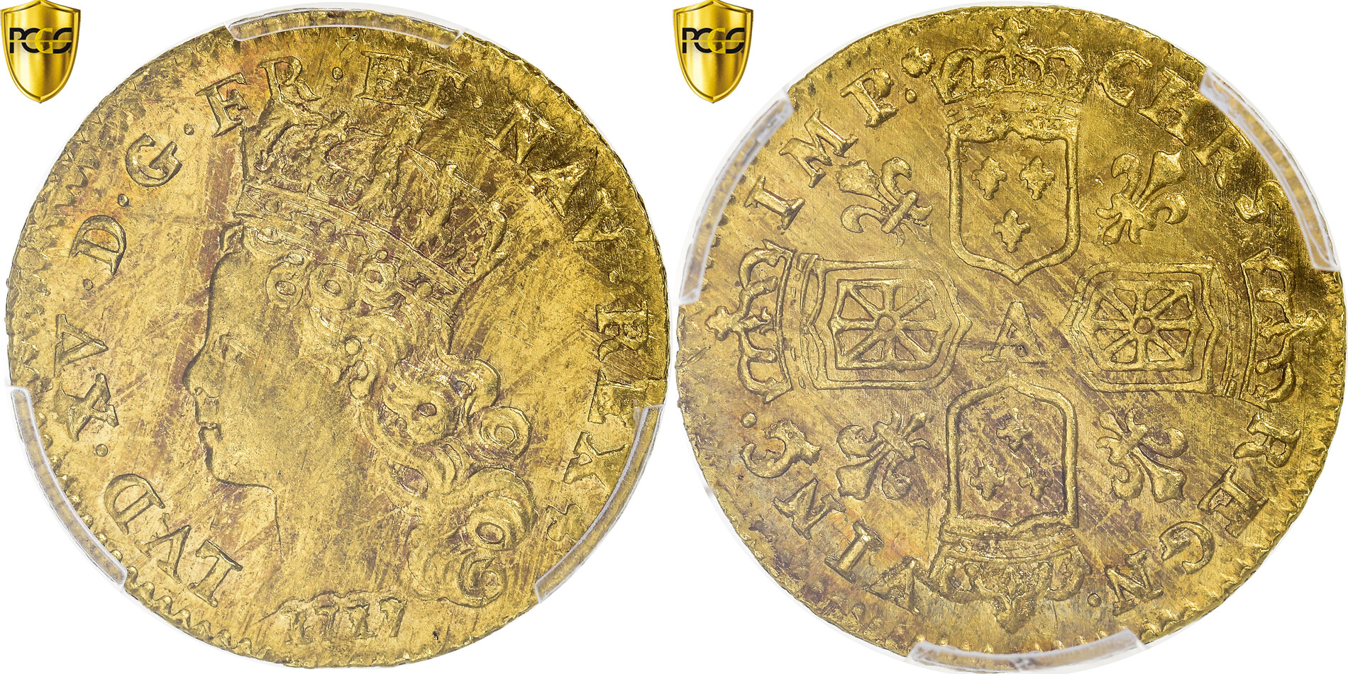 Frankreich 1/4 louis d'or de Noailles 1717 Paris Louis XV, Paris ...