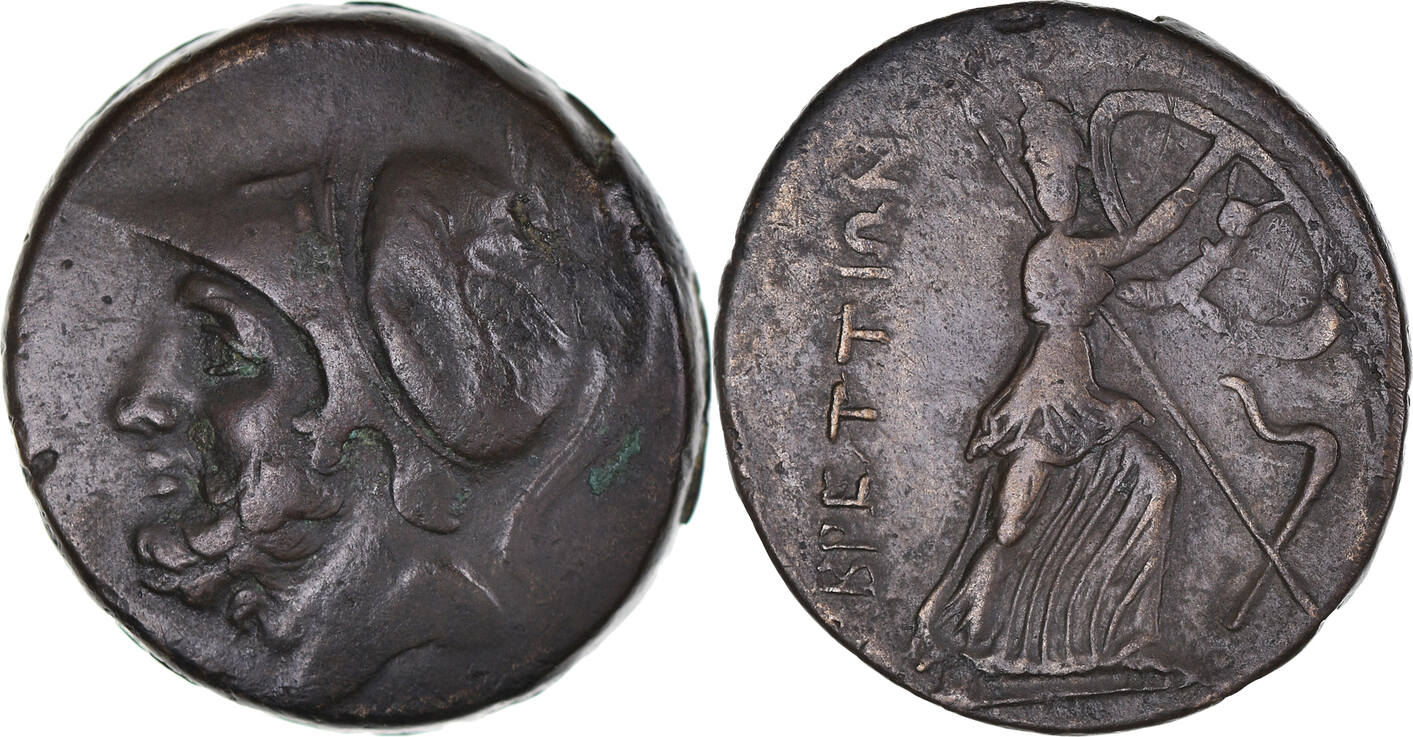 Bronze 214-208 BC Münze, Bruttium, S+, HN Italy:1987 | MA-Shops