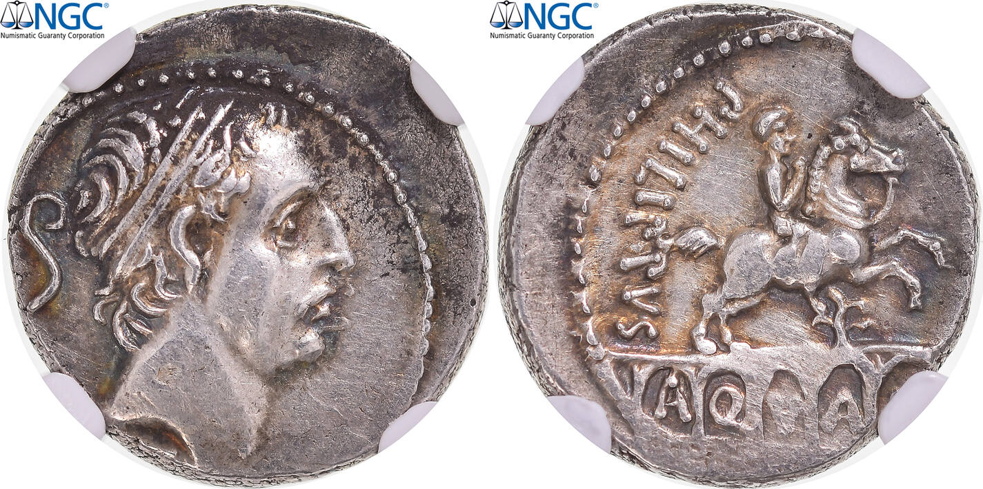 Denarius 57-56 BC Rome Münze, L. Marcius Philippus, Rome, graded, NGC ...