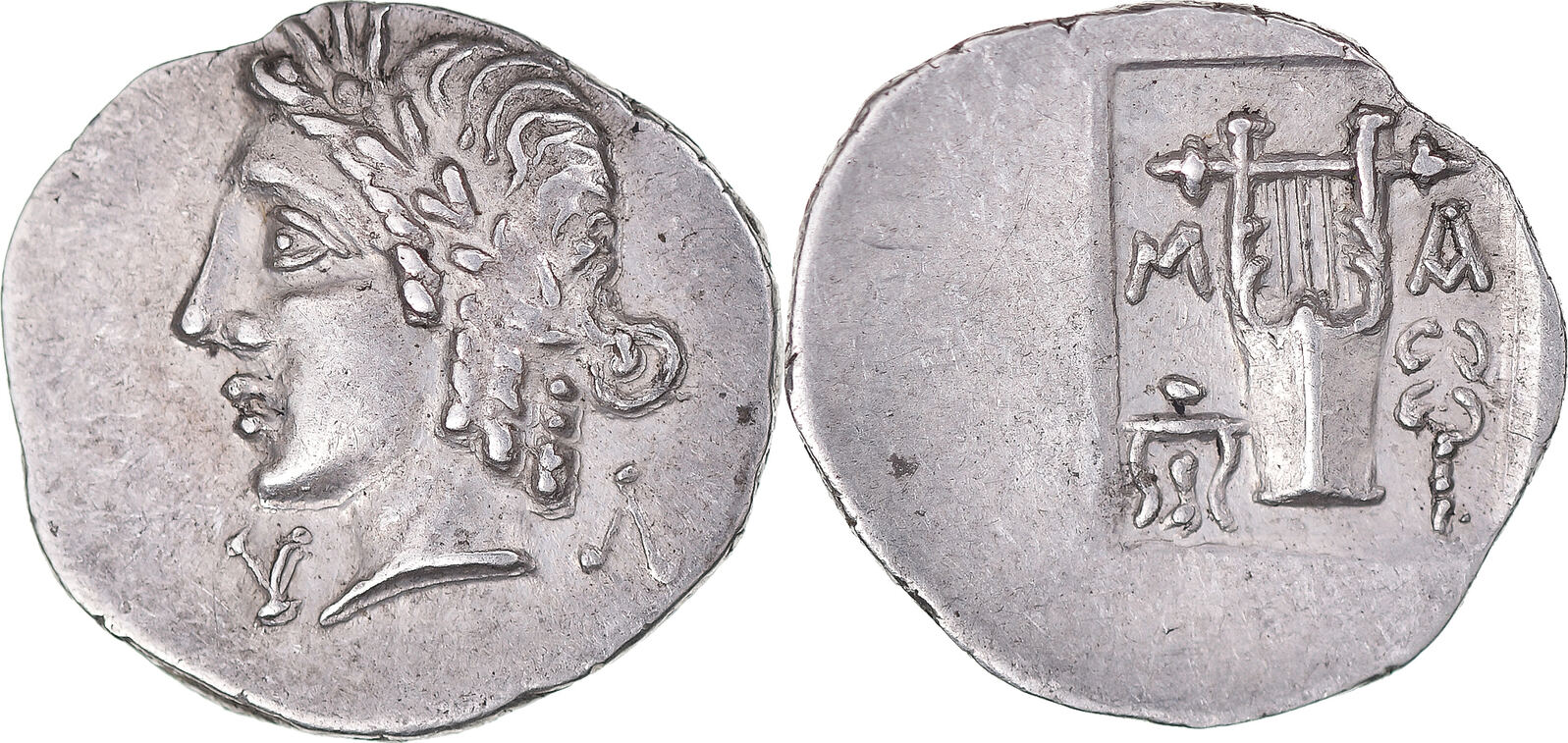 Hemidrachm after 18 BC Masikytes Münze, Lycia, Masikytes, VZ, Silber ...