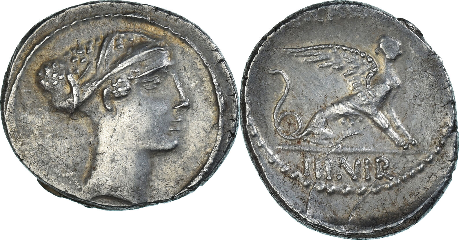 Denarius 46 BC Rome Carisia, Rome, Silber, SS+, Crawford:464/1 | MA-Shops