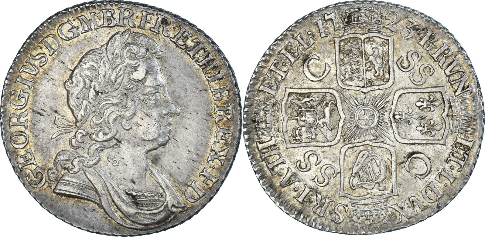 Großbritannien Shilling 1723 Münze, George I, SS+, Silber, Spink:3648 ...