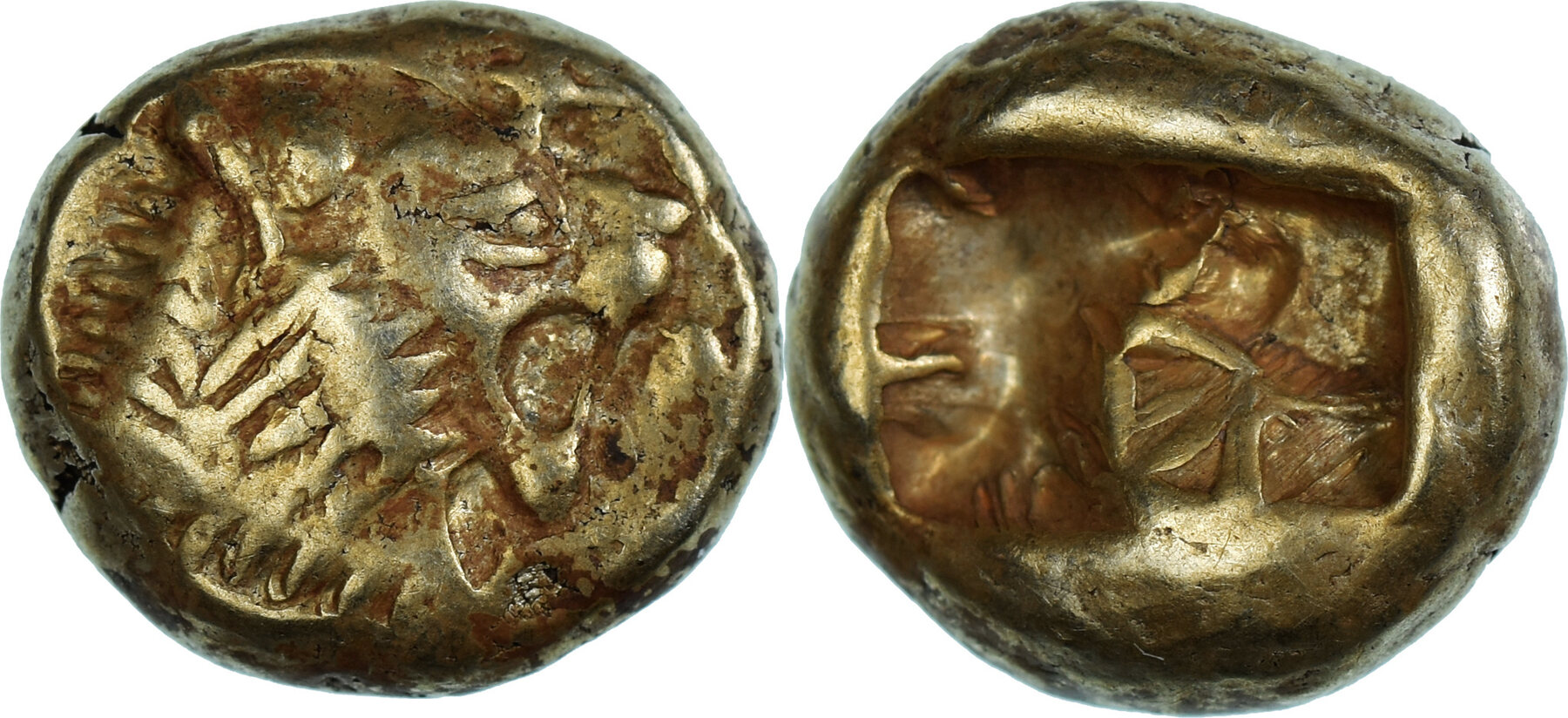 1/3 Stater ca. 600-561 BC Sardis Lydia, Alyattes I, Sardis, Electrum ...