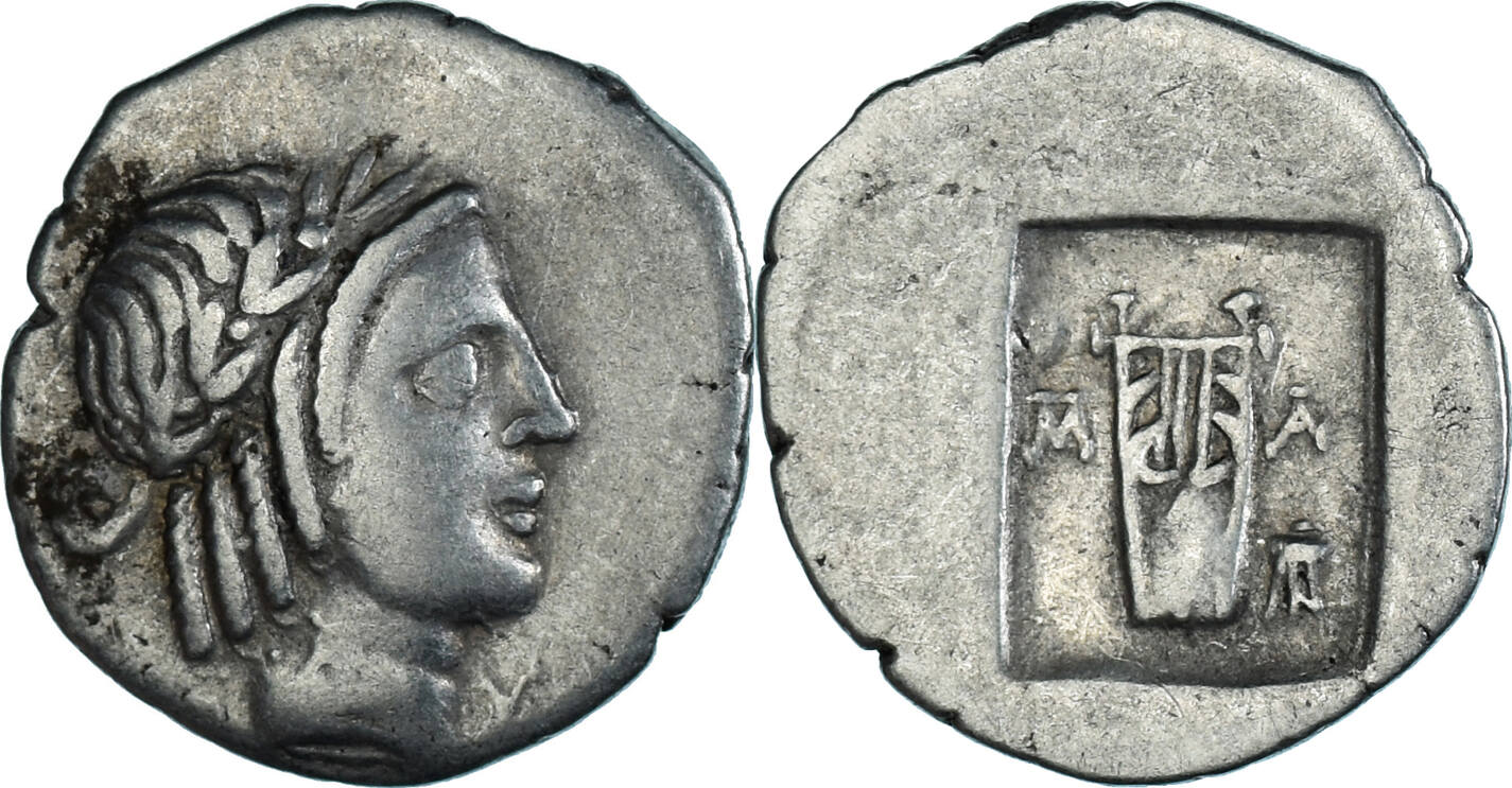 Hemidrachm ca. 28-18 BC Masikytes Münze, Lycian League, Masikytes, SS+ ...