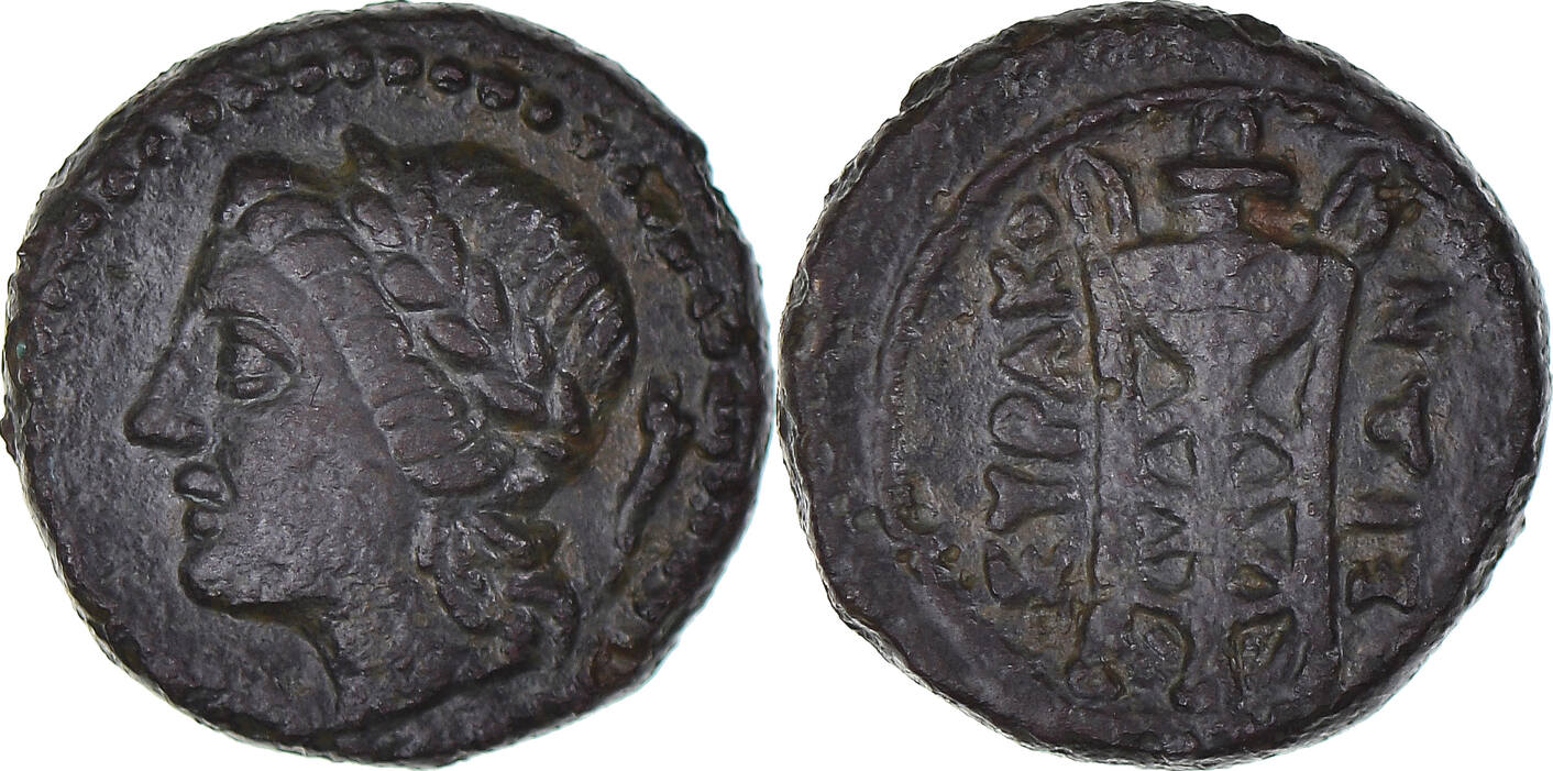 Æ After 212 BC Syracuse Münze, Sicily, Syracuse, SS+, Bronze, HGC:2 ...