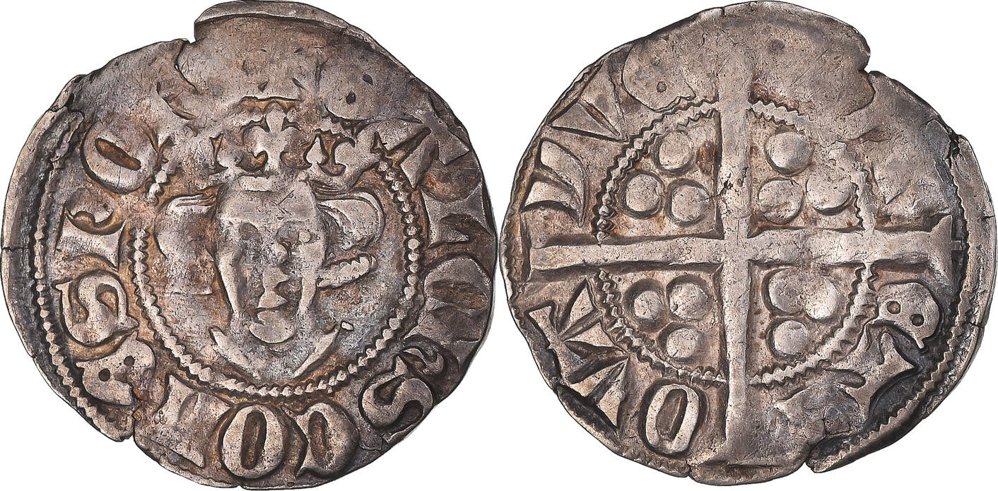 Frankreich Denier 1312-1322 Münze, Gaucher de Châtillon, Seigneurie de ...