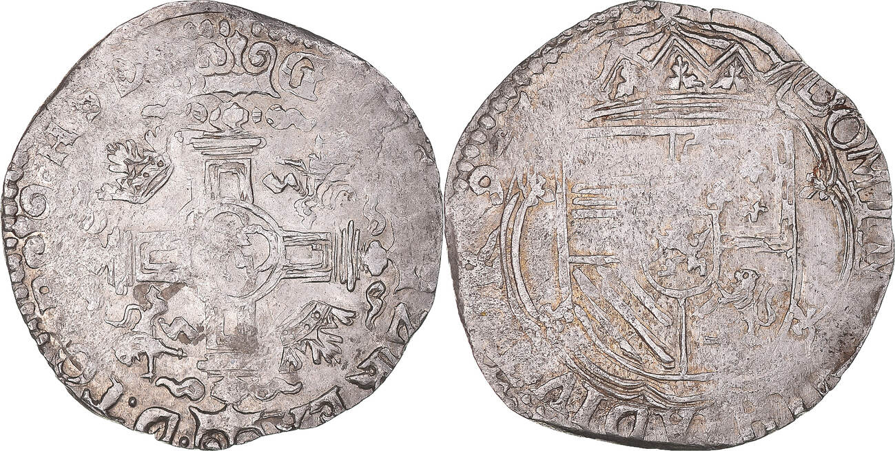 Spanische Niederlande Double Patard 1593 Tournai Münze, Philip II ...