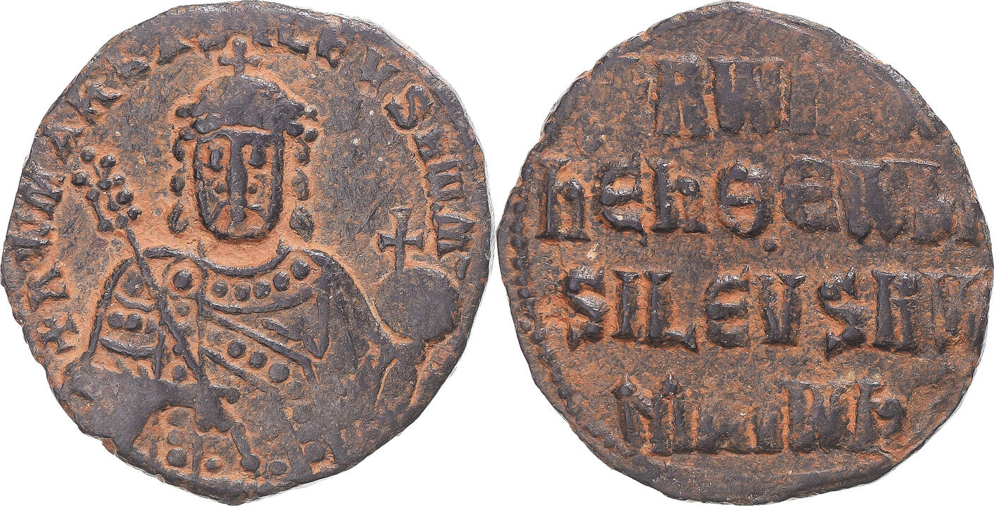 Follis 931-944 Constantinople Münze, Constantine VII with Romanus I ...