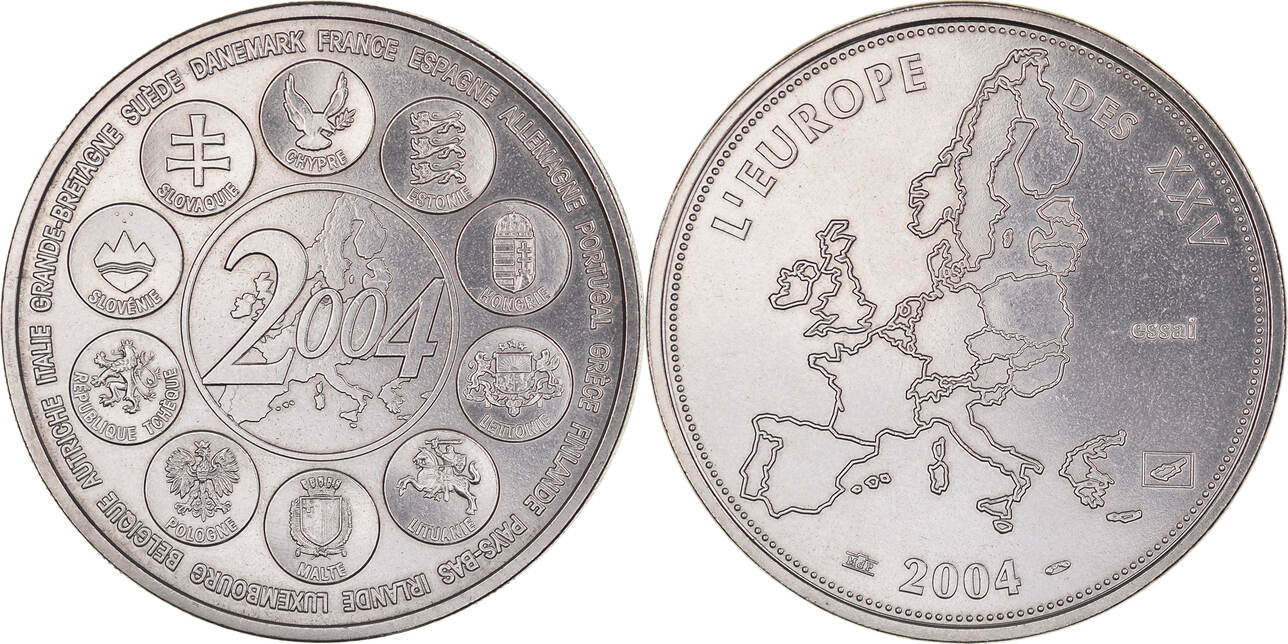 Frankreich Medaille 2004 L'Europe des XXV essai, Monnaie de Paris, STGL ...