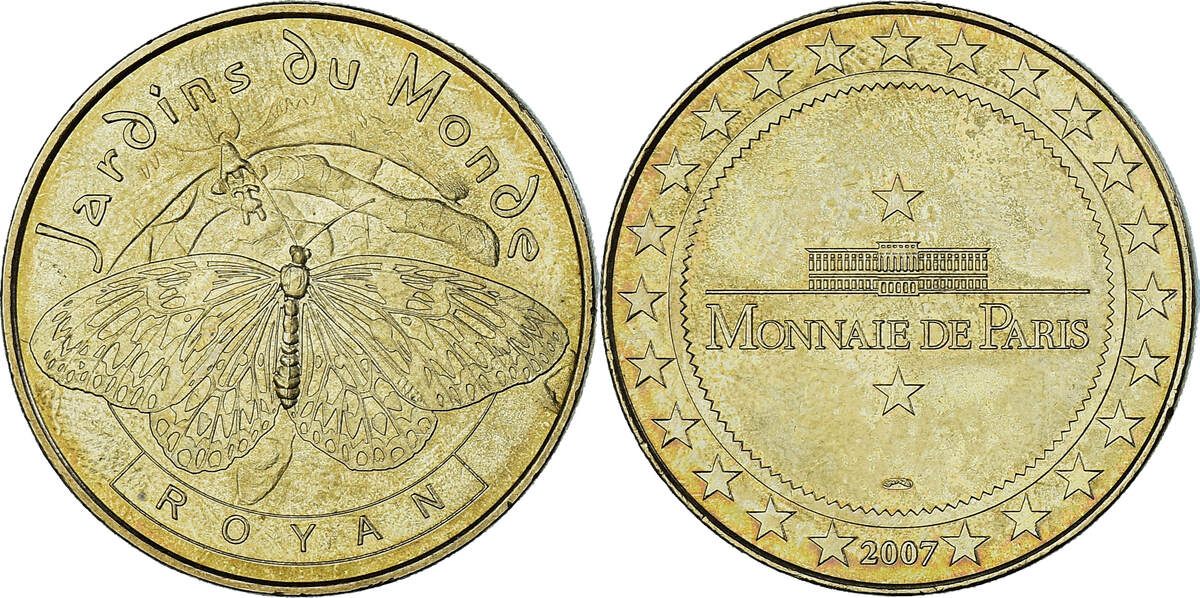 Frankreich betaalpenning 2007 Touristic token, Royan - Jardins du monde ...