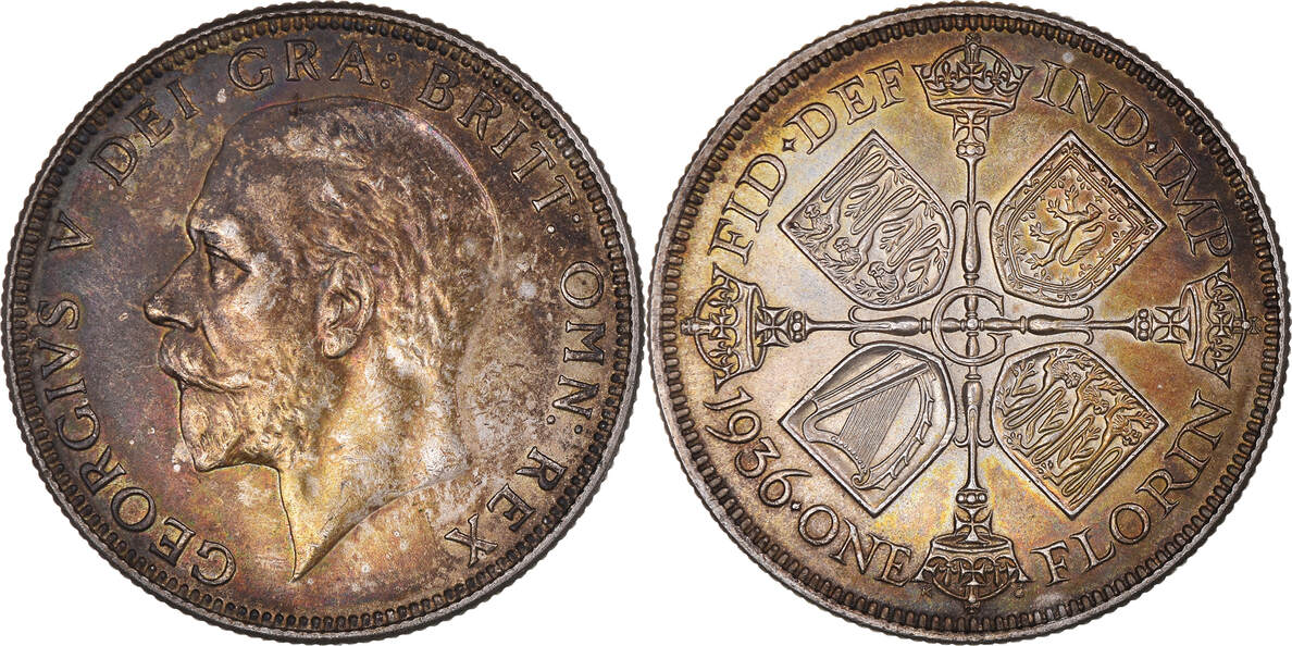 Großbritannien Florin, Two Shillings 1936 Not Applicable Münze, George ...