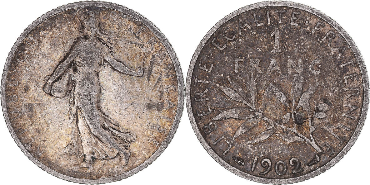 Frankreich Franc 1902 Paris Münze, Semeuse, Paris, SS, Silber, KM:844.1 | MA-Shops