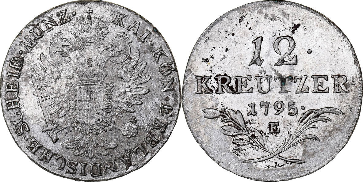 Österreich 12 Kreuzer 1795 E Francis II, Alba Iulia, Silber, SS, KM:40 | MA-Shops