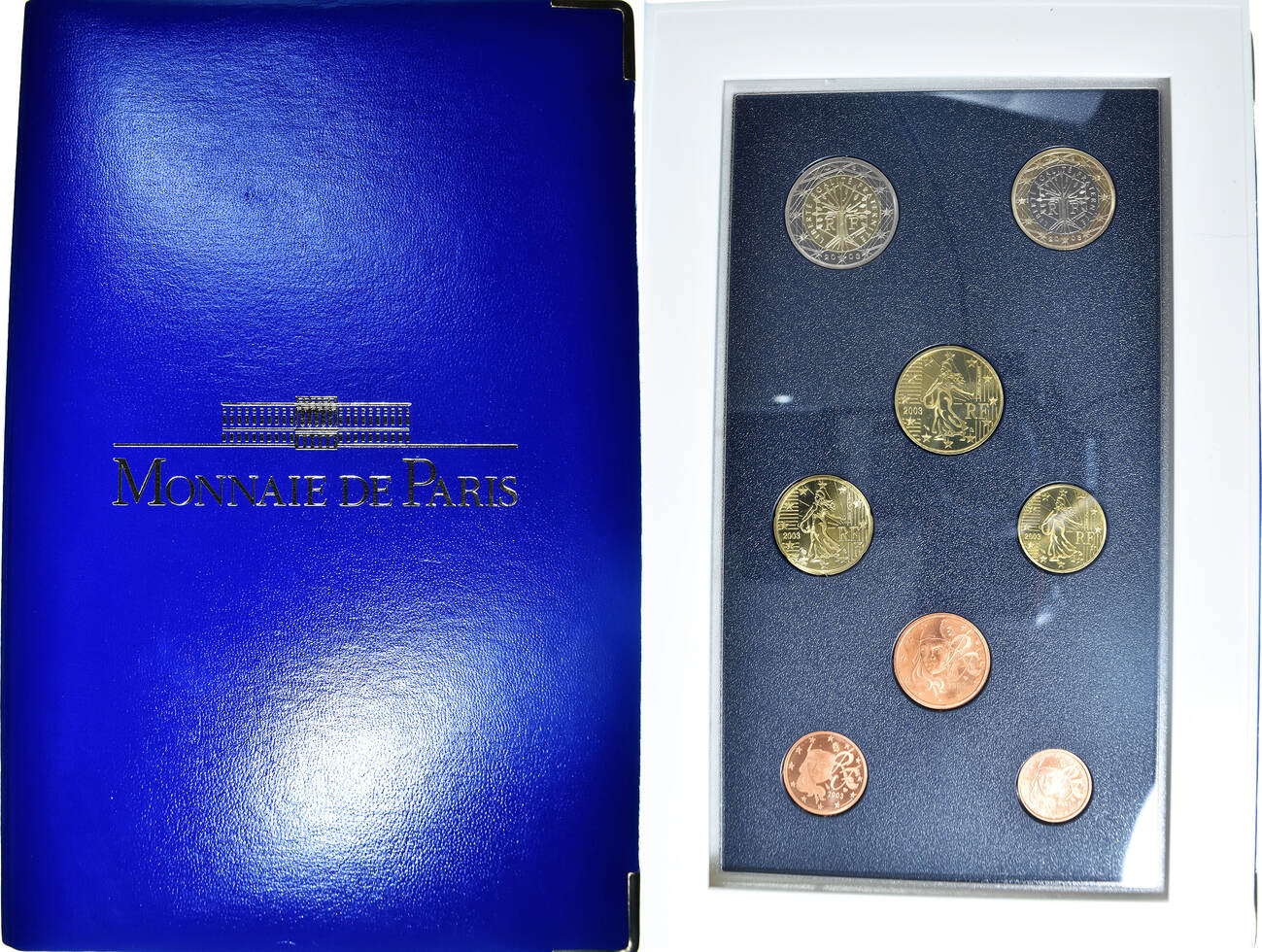 Frankreich Set Euros 2003 Monnaie de Paris, Set 8 monnaies Euro.BE ...