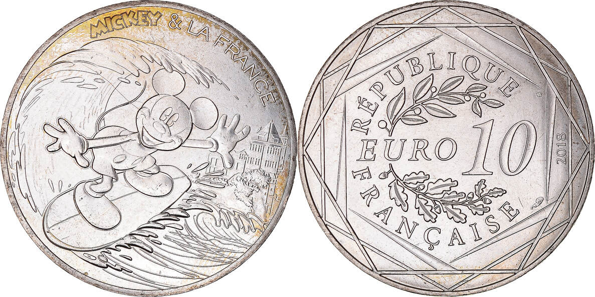 Frankreich 10 Euro 2018 Monnaie de Paris Monnaie de Paris, Mickey ...