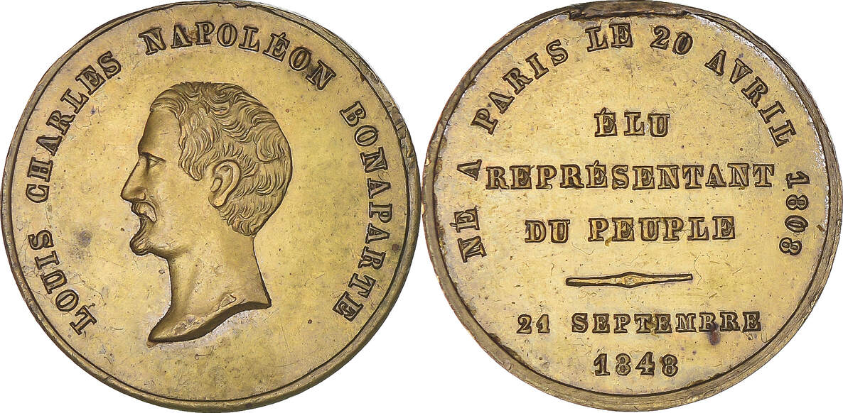 Frankreich betaalpenning 1848 Louis Napoléon Bonaparte, Représentant du ...