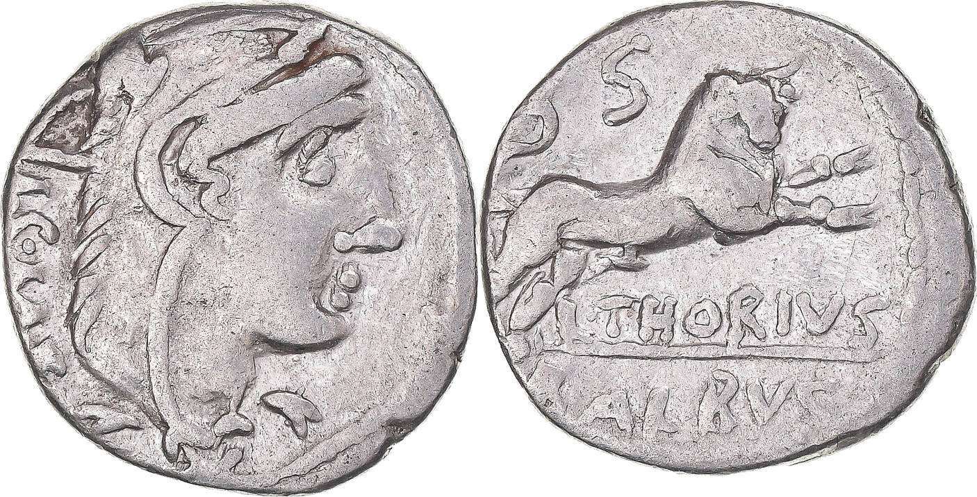 Denarius 105 BC Rome Münze, Thoria, Rome, SS, Silber, Crawford:316/1 ...