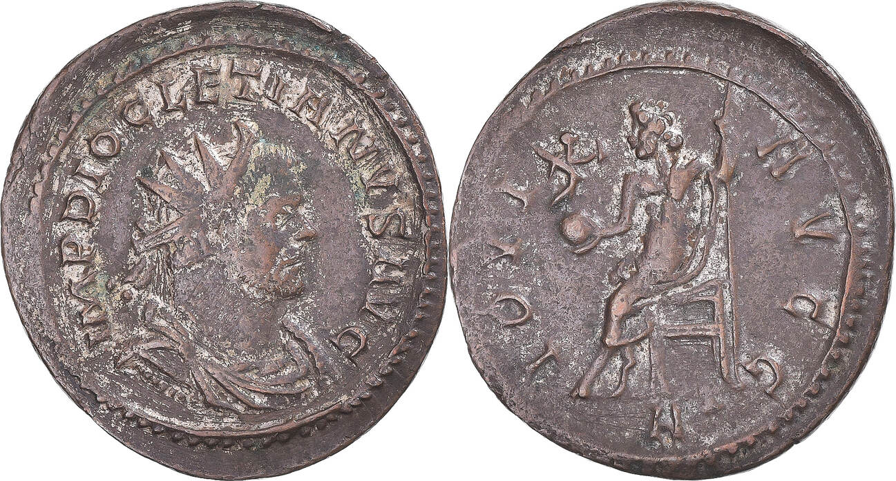 Antoninianus 292-294 Lugdunum Münze, Diocletian, Lugdunum, S+, Billon ...