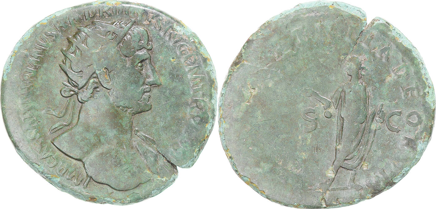 Dupondius 119-120 Rome Münze, Hadrian, Rome, SGE+, Bronze, RIC:261 | MA ...