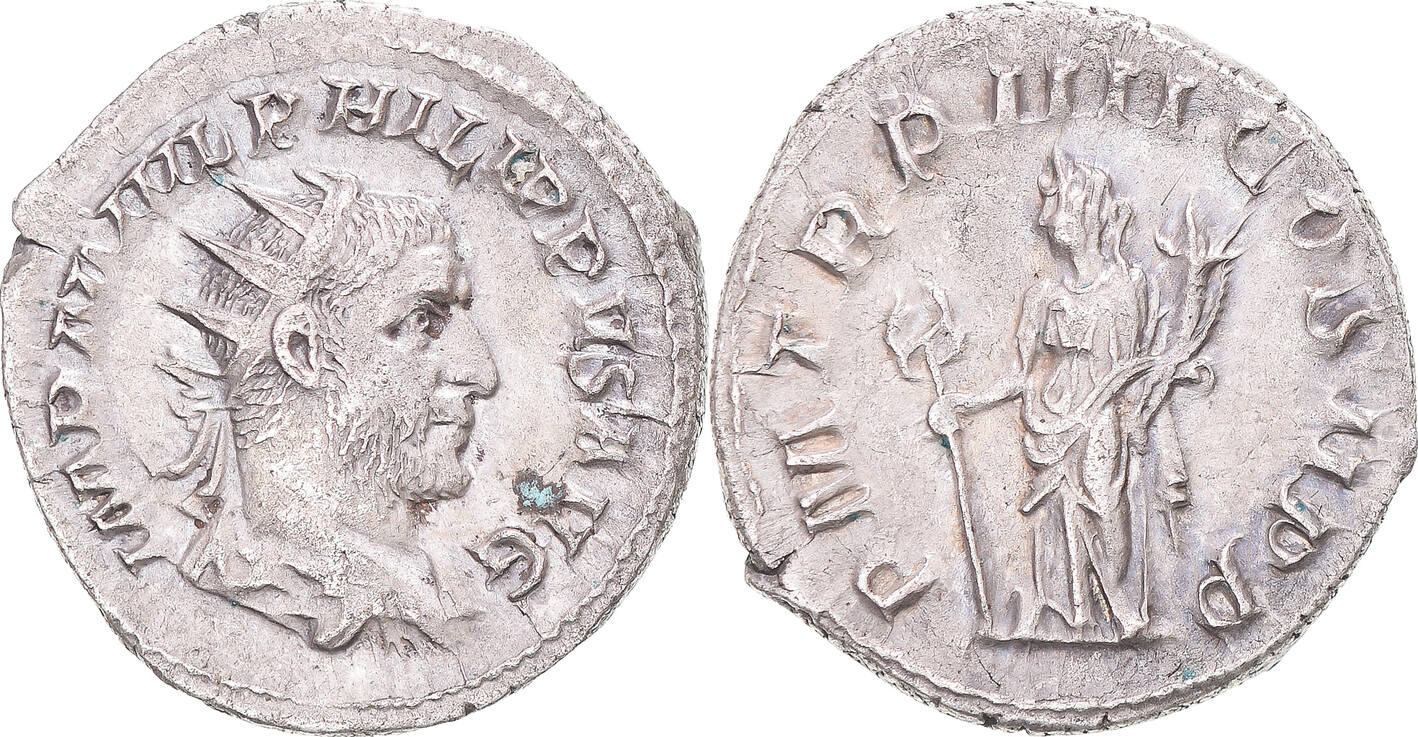 Antoninianus 247 Rome Münze, Philip I, Rome, SS+, Billon, RIC:5 | MA-Shops