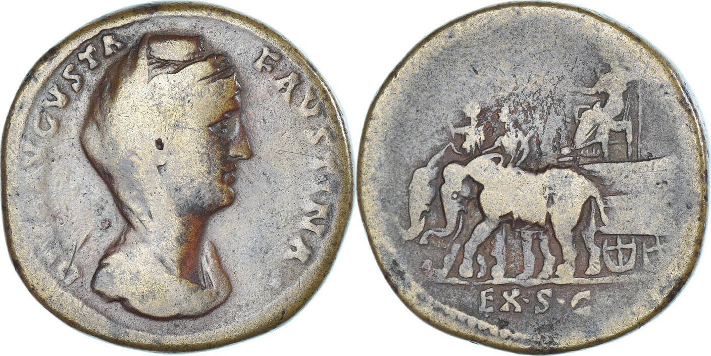 Sesterz 141 Rome Münze, Diva Faustina I, Rome, SGE+, Bronze, RIC:1140 ...