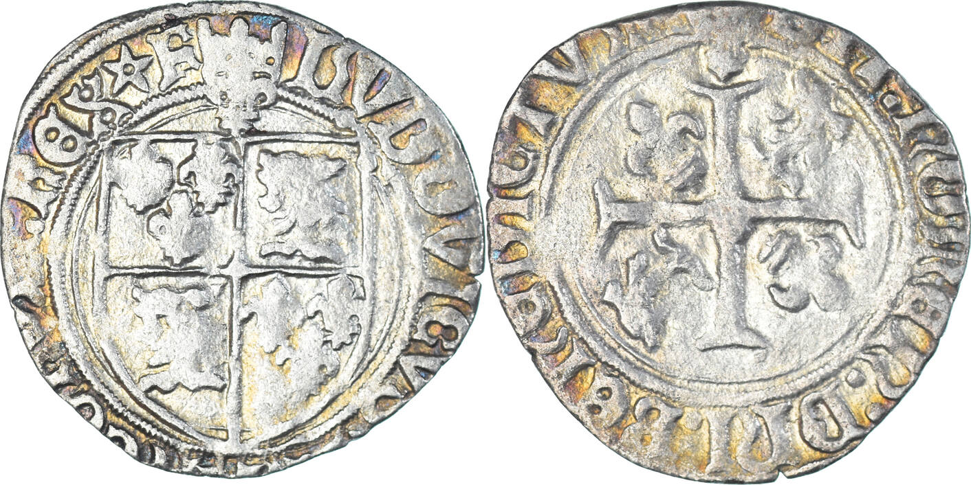 Frankreich Douzain du Dauphiné 1498-1514 Romans Münze, Louis XII ...