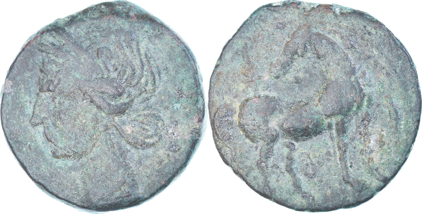 Æ Unit ca. 251-201 BC Carthage Münze, Zeugitana, Carthage, SS, Bronze ...