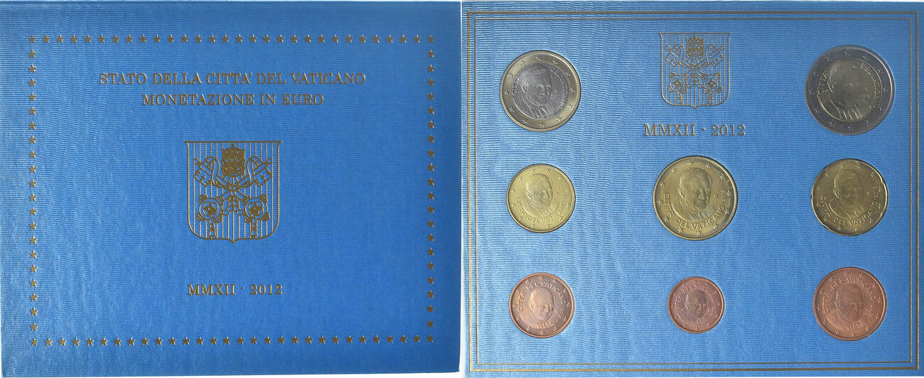 Vatikan Set 1 ct. - 2 Euro 2012 Rome Pape Benoit XVI, Rome, STGL | MA-Shops Vatikan Set 1 ct. - 2 Euro 2012 Rome Pape Benoit XVI, Rome, STGL | MA-Shops