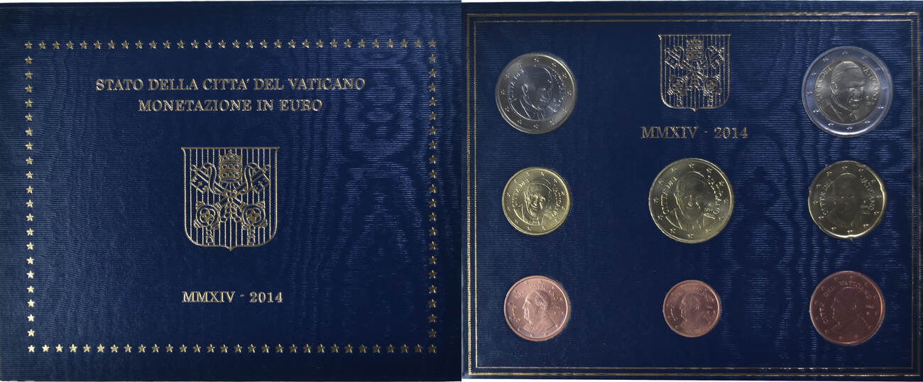 Vatikan Set 1 ct. - 2 Euro 2014 Rome Pape François, Rome, STGL | MA-Shops Vatikan Set 1 ct. - 2 Euro 2014 Rome Pape François, Rome, STGL | MA-Shops