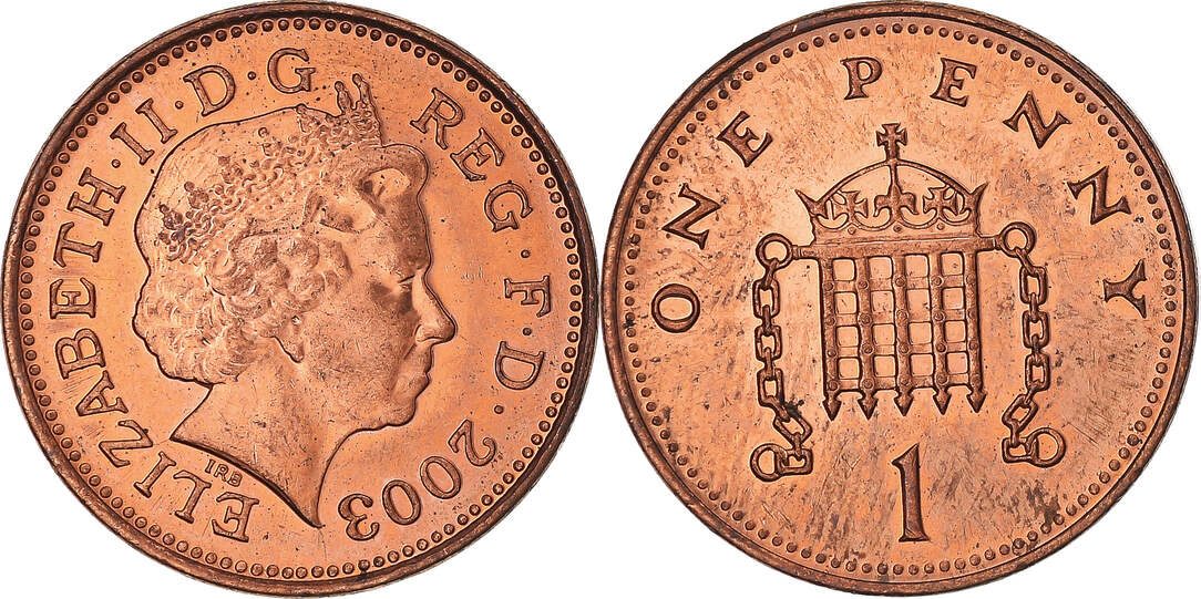 Großbritannien Penny 2003 Münze, SS+, Copper Plated Steel | MA-Shops