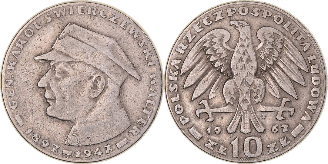 Polen 10 Zlotych 1967 Warsaw Münze, Warsaw, SS, Kupfer-Nickel, KM:58 | MA-Shops