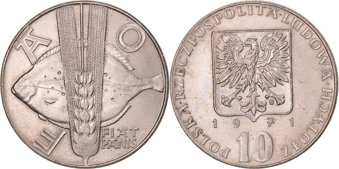 Polen 10 Zlotych 1971 Warsaw Münze, Warsaw, SS+, Kupfer-Nickel, KM:63 | MA-Shops
