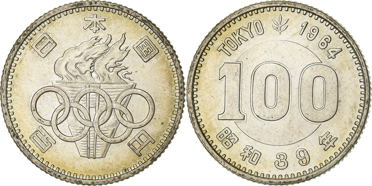 Japan 100 Yen 1964 Tokyo Hirohito, Tokyo, Silber, SS+, KM:79 | MA-Shops