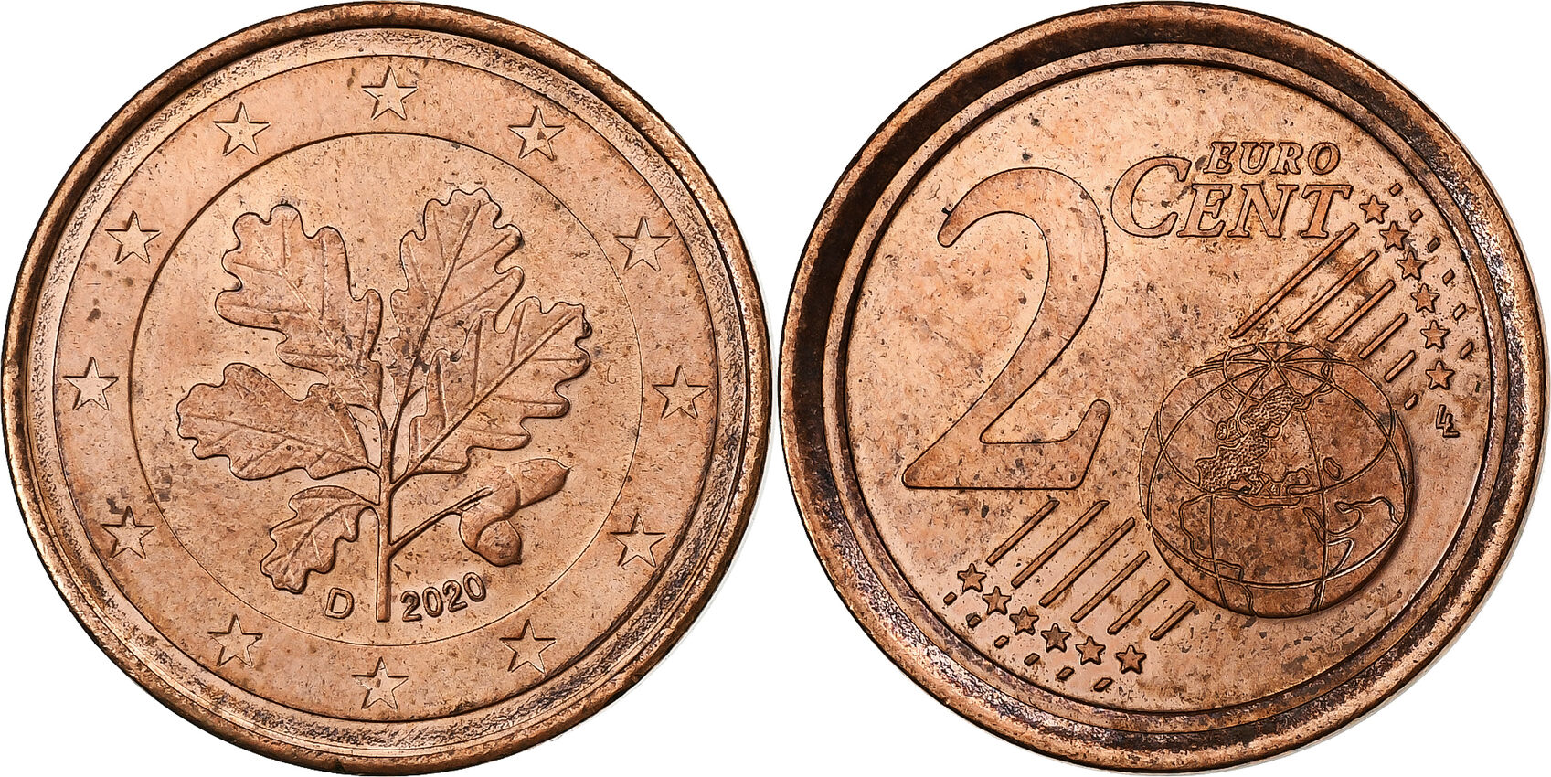 Bundesrepublik Deutschland 5 Euro Cent 2020 D error mule / hybrid 2 ...