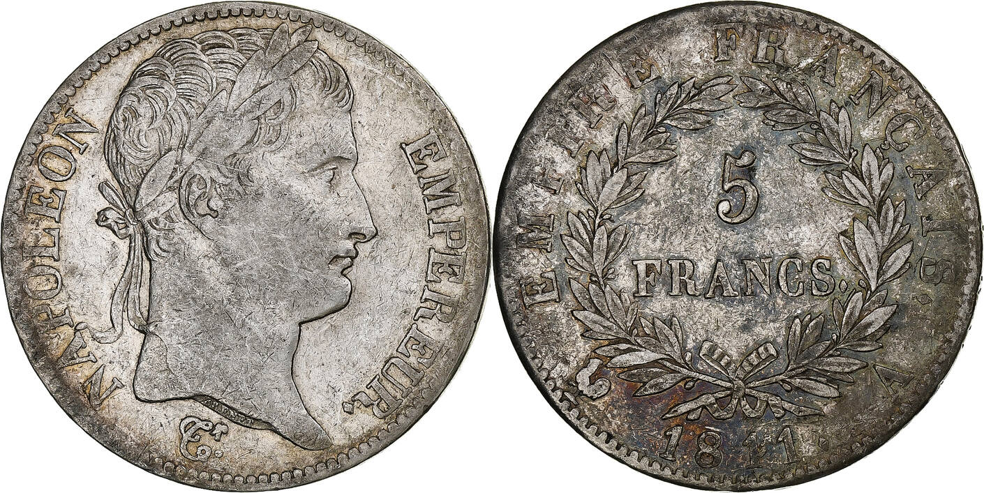 Frankreich 5 Francs 1811 Paris Napoleon I, Paris, Silber, SS+, Gadoury ...