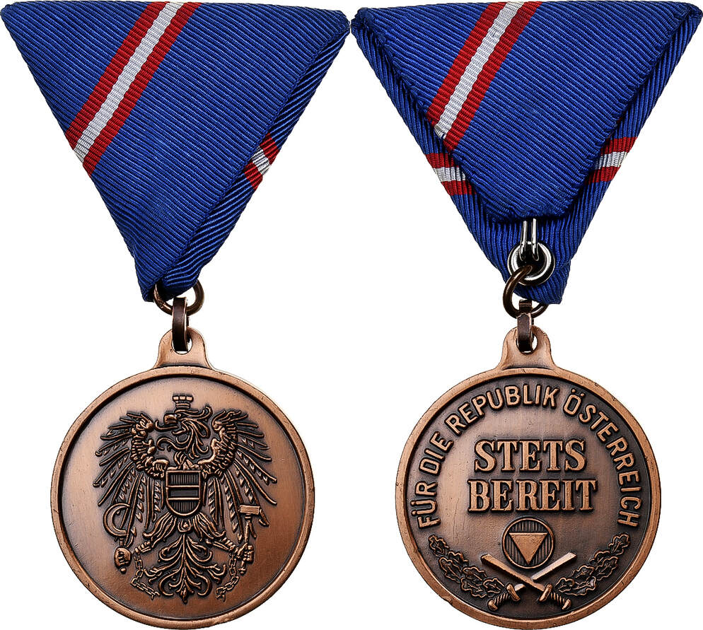 Österreich Medaille Stets Bereit, Services Militaires, Uncirculated ...