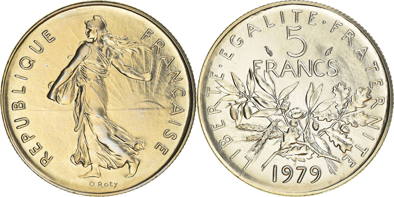 Frankreich 5 Francs 1979 Paris Münze, Semeuse, Paris, STGL, Nickel Clad | MA-Shops