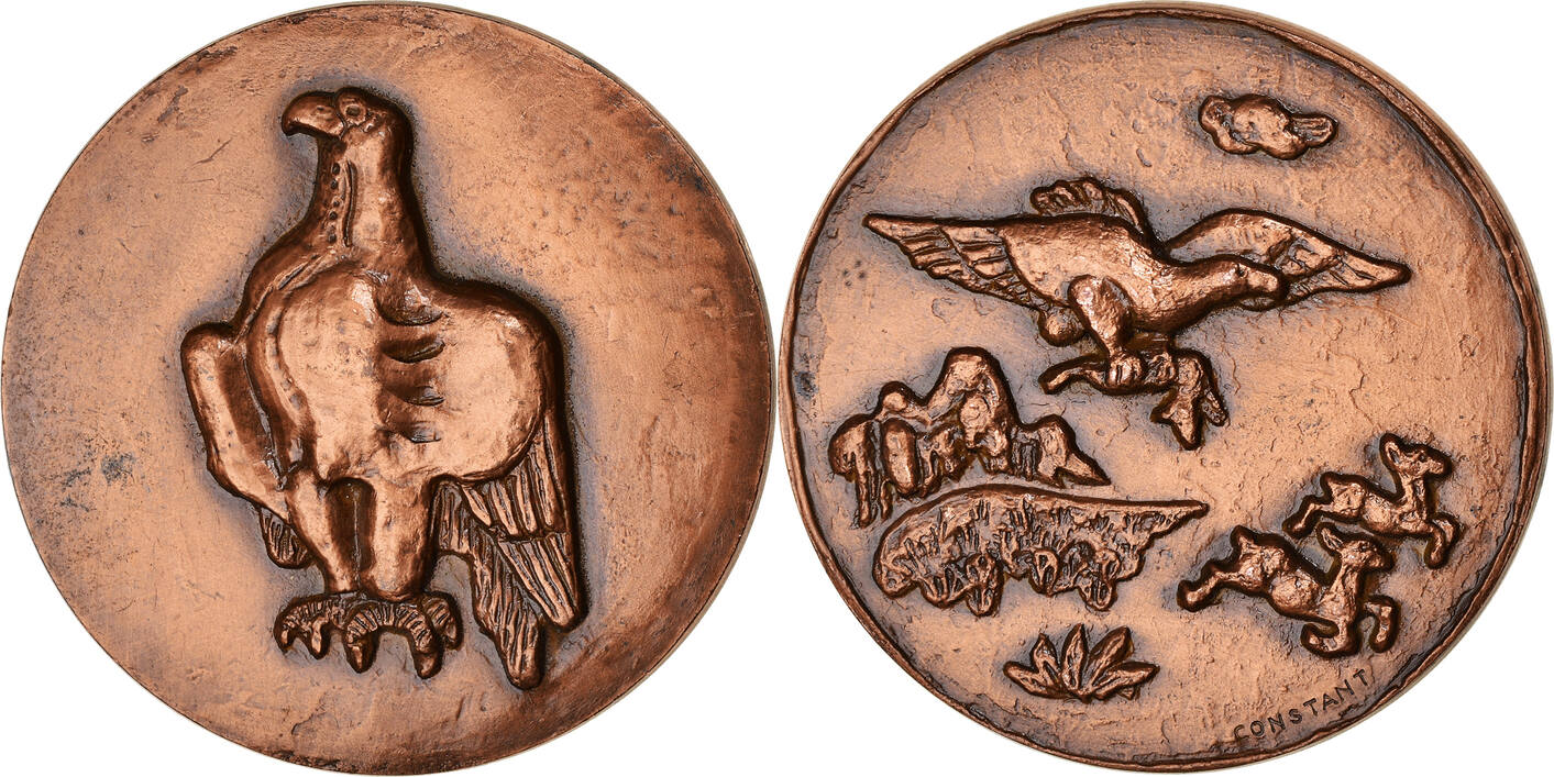 Frankreich Medaille 1969 L'Aigle, Animalière, Joseph Constant, VZ ...