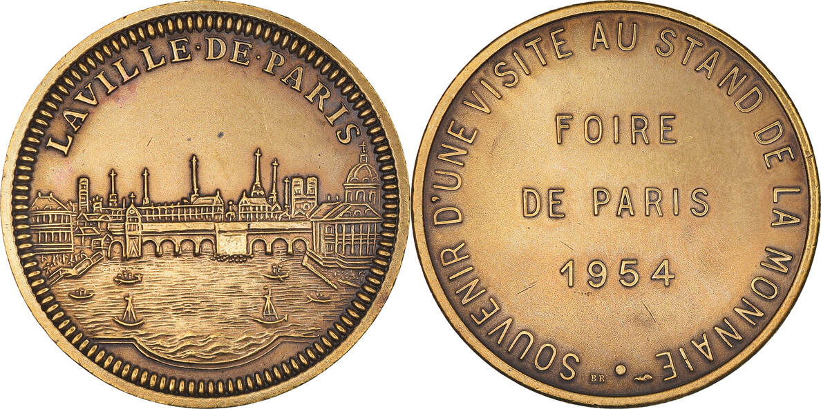 Frankreich Medaille 1954 Souvenir d'une visite au stand de la Monnaie, Foire VZ+ | MA-Shops