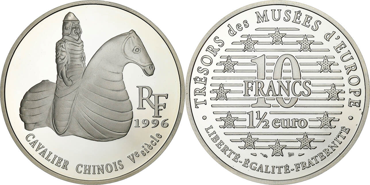 Frankreich 10 Francs-1.5 Euro 1996 Paris Trésors des Musées d'Europe ...
