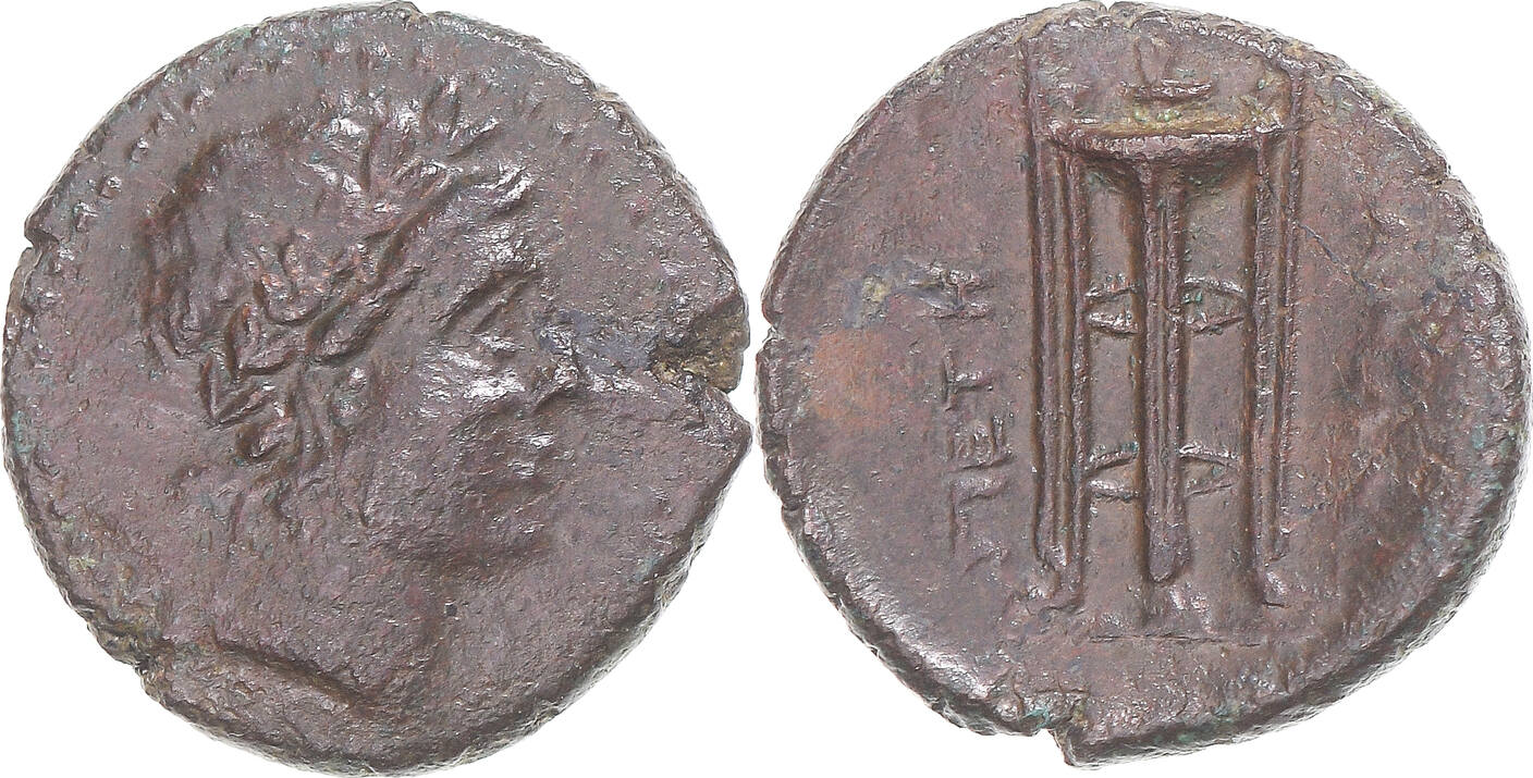 Æ late 3rd century BC Petel Münze, Bruttium, Petelia, SS+, Bronze, HN ...