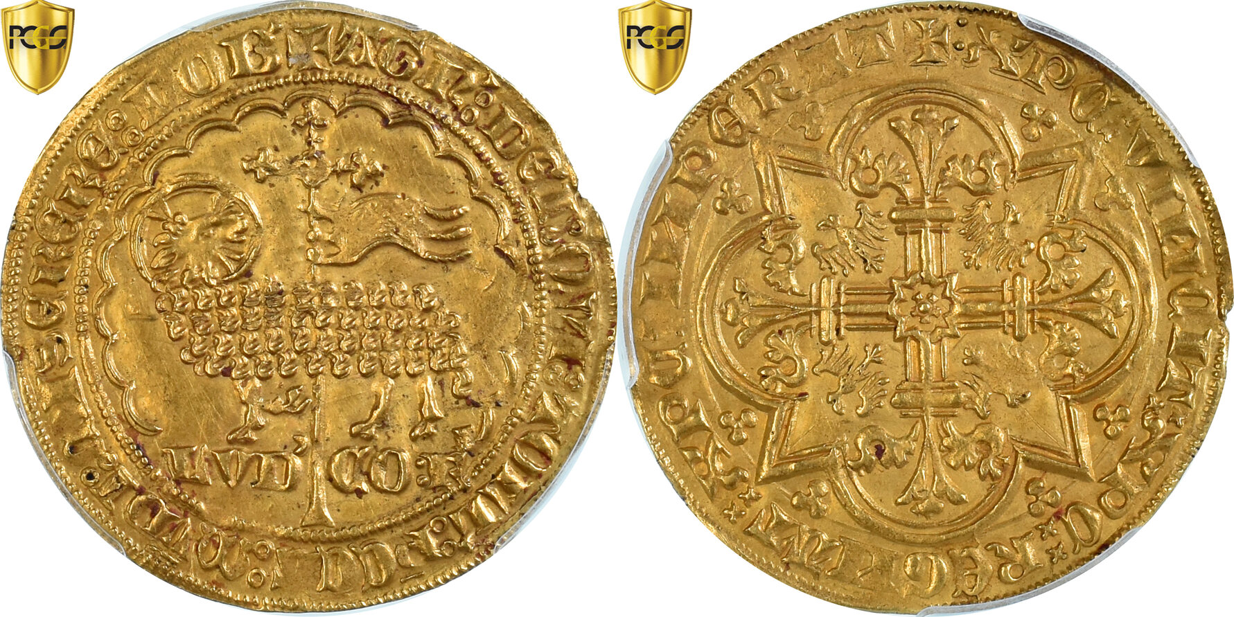 Frankreich Mouton d'or 1346-1384 Münze, Flanders, Louis II de Mâle ...