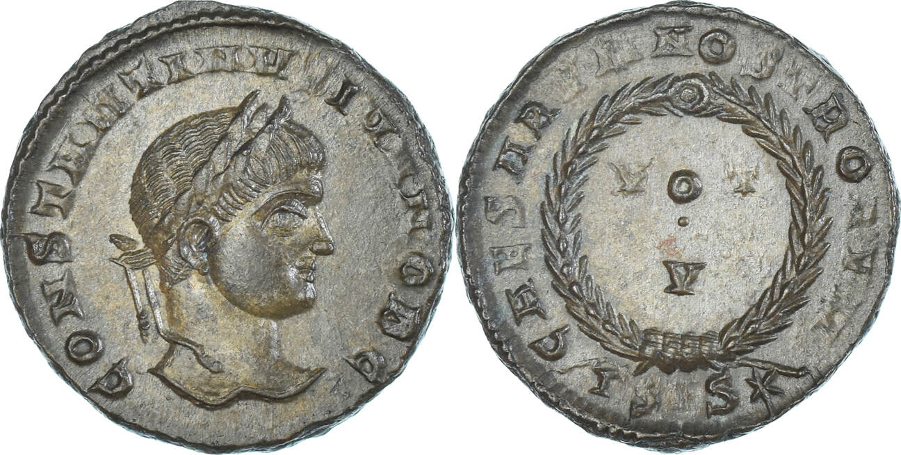 Follis 320-321 Siscia Münze, Constantine II, Siscia, VZ, Bronze, RIC ...